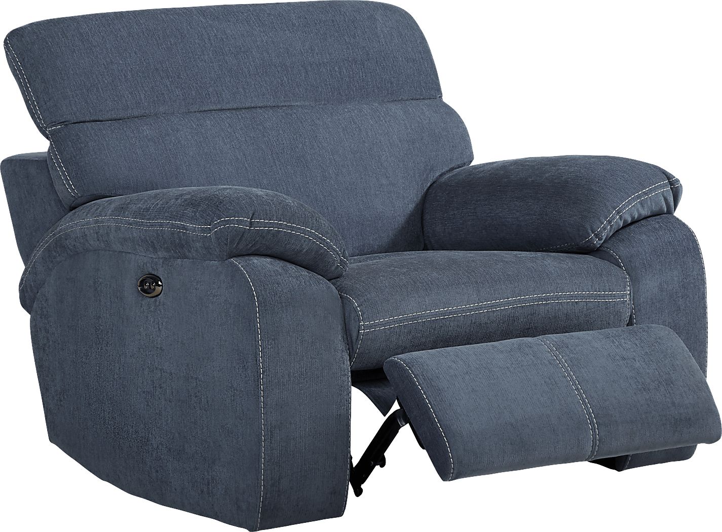 Crescent Place Navy Blue Polyester Fabric 6 Pc Power Reclining Sleeper ...