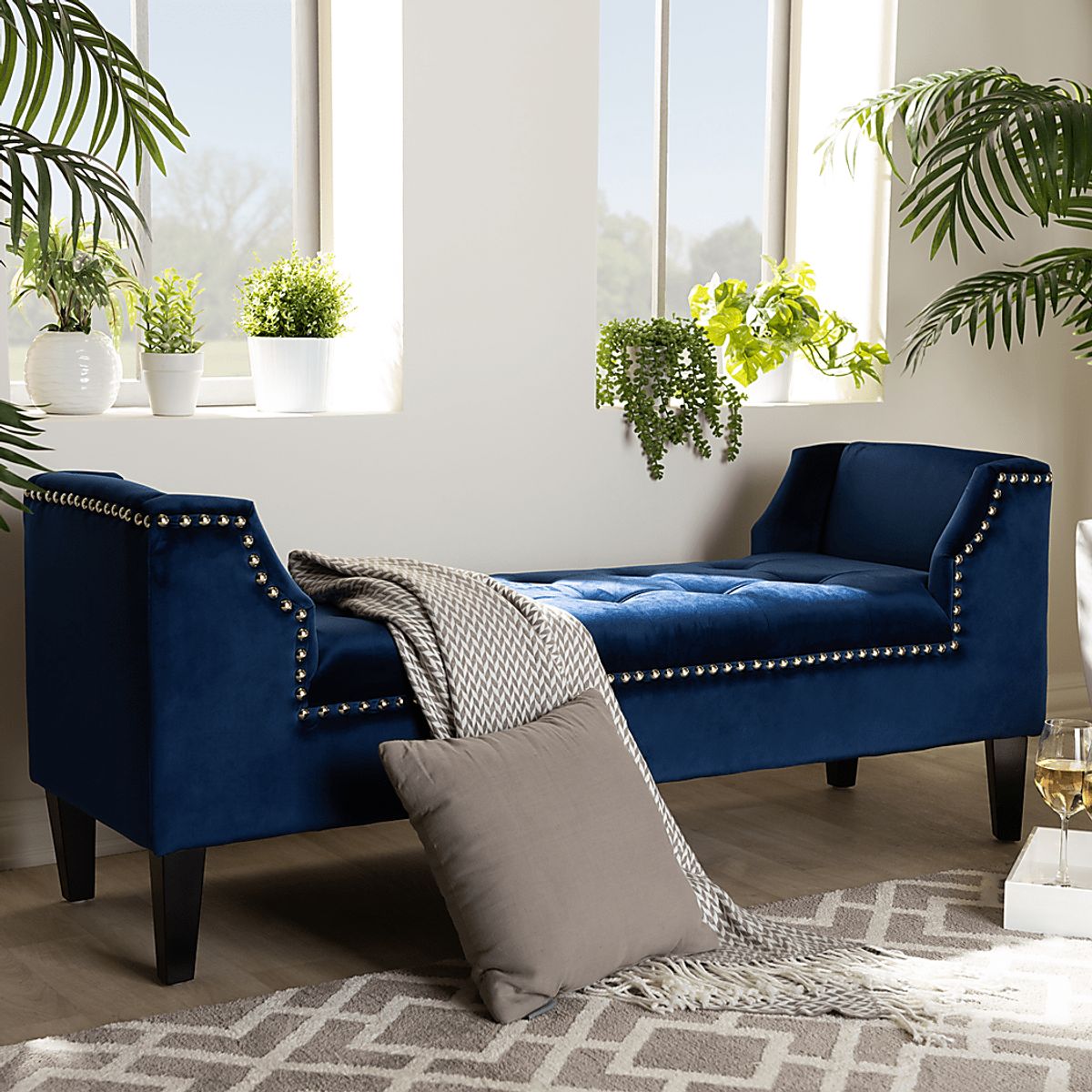 Crestaire Blue Bench | Rooms to Go