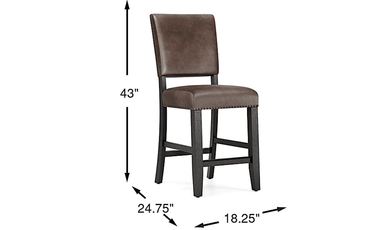 Creston Point Black Black,Colors Brown Counter Height Stool | Rooms to Go