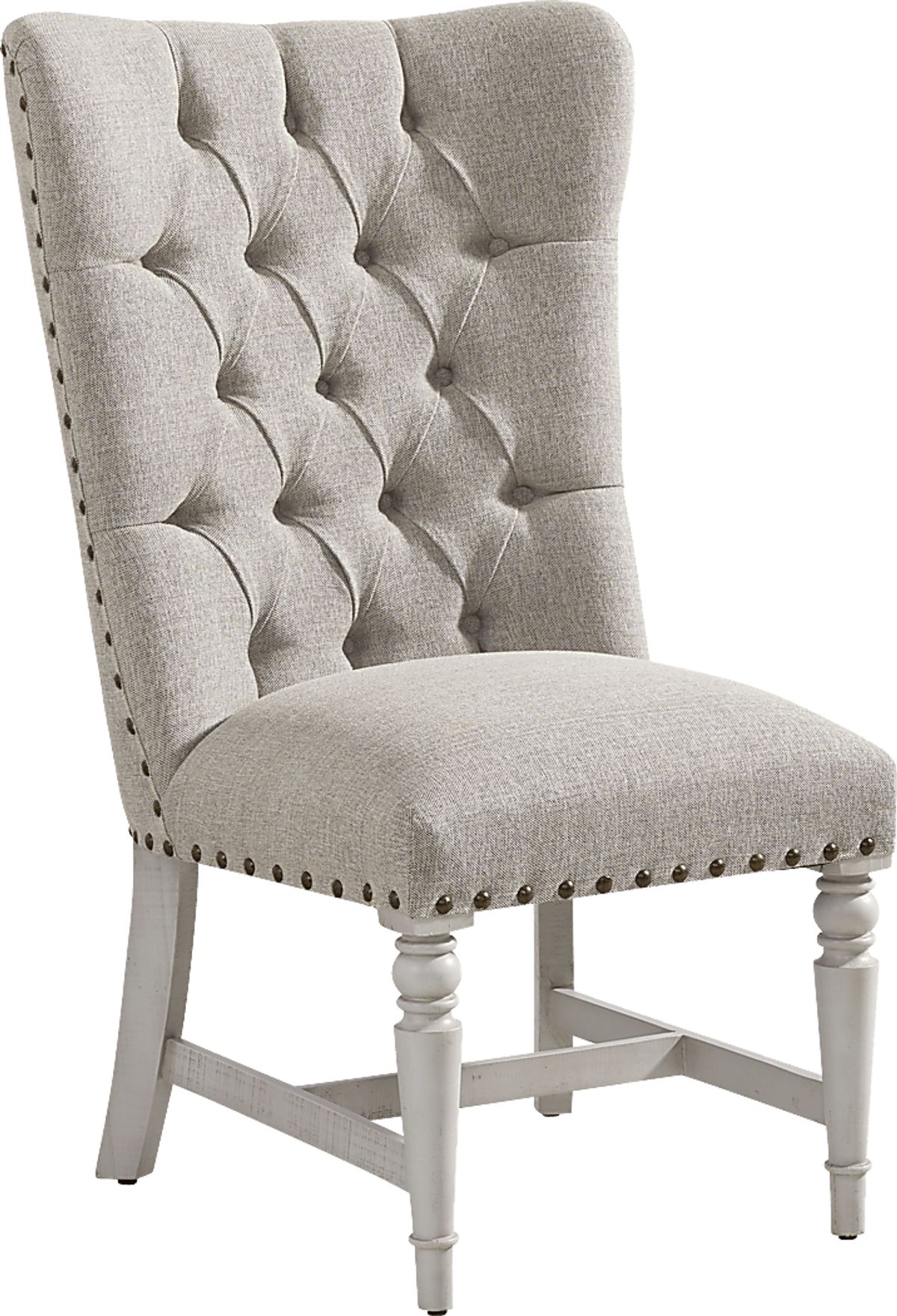 Crestwell Manor White Colors,White Dark Gray Upholstered Side Dining ...