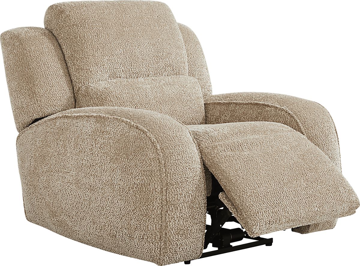 Crestwood Tan Beige,Brown Woven Dual Power Recliner | Rooms to Go