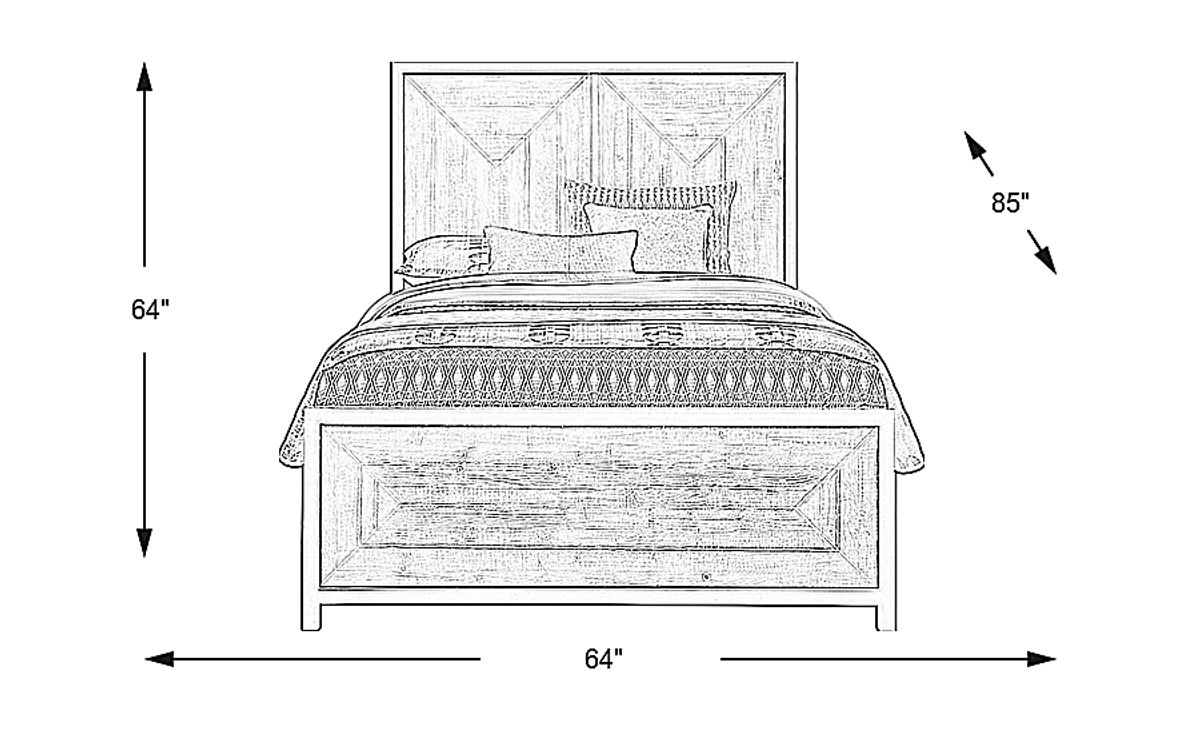 Crossgate Gray 3 Pc Queen Panel Bed | Rooms to Go