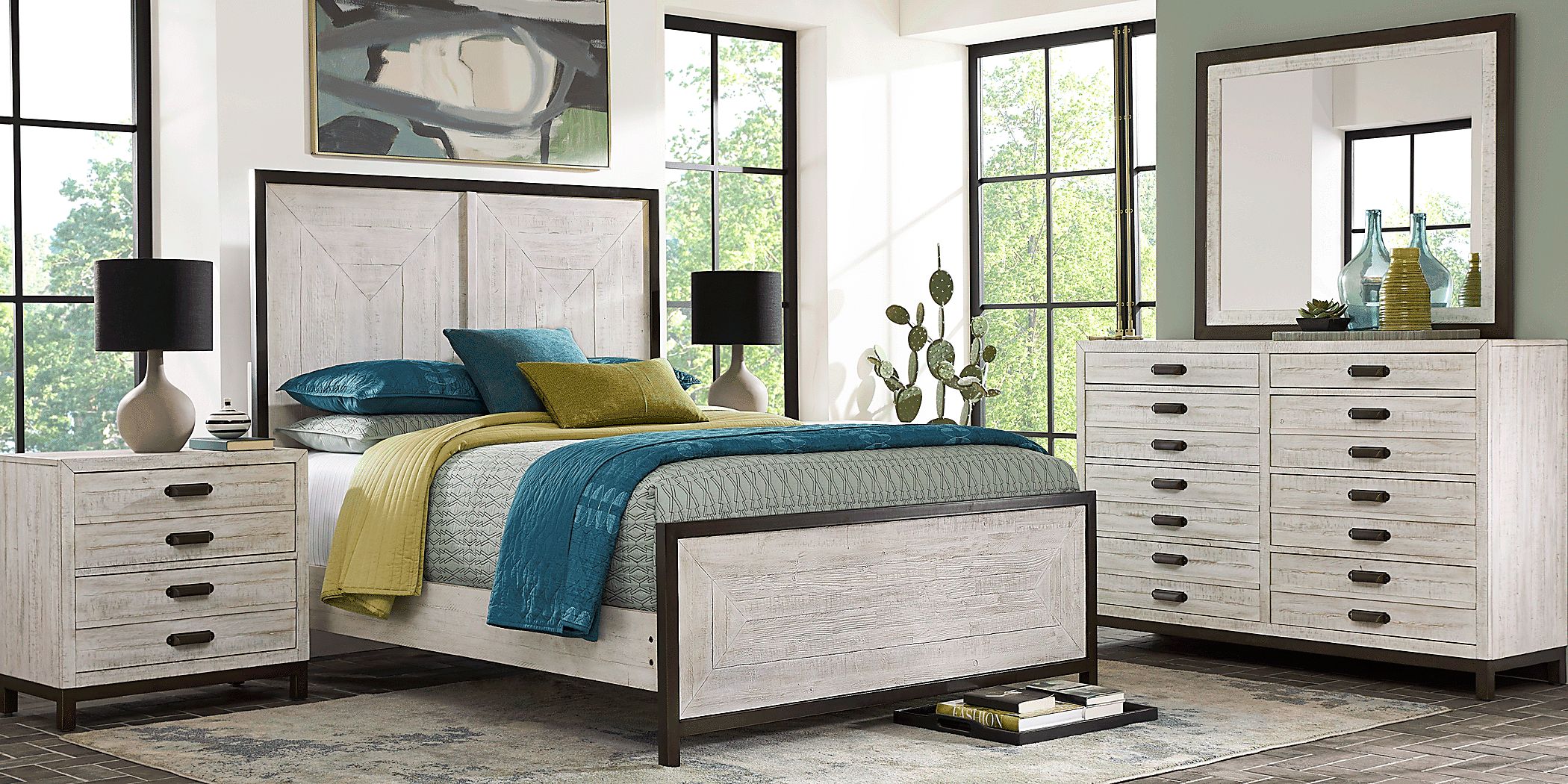 Crossgate White 5 Pc King Panel Bedroom - Rooms To Go