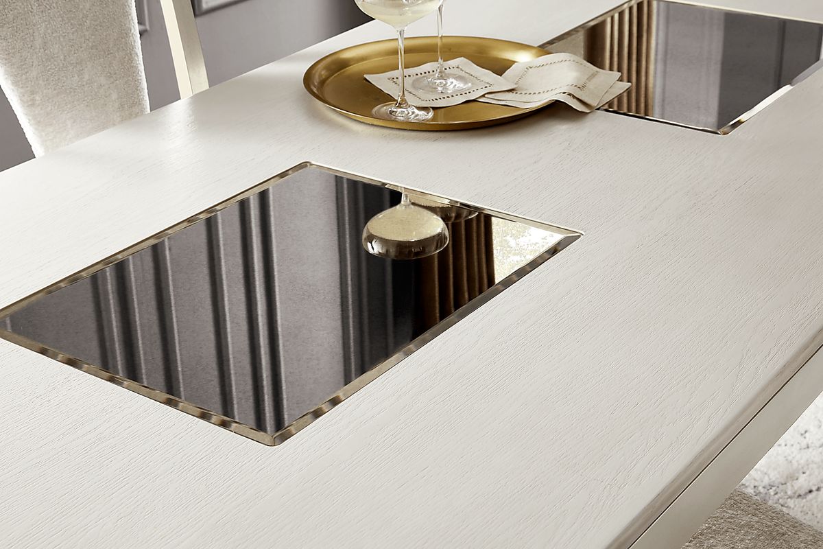 Crown Point 5 Pc Champagne Colors Dining Room Set With Dining Table ...
