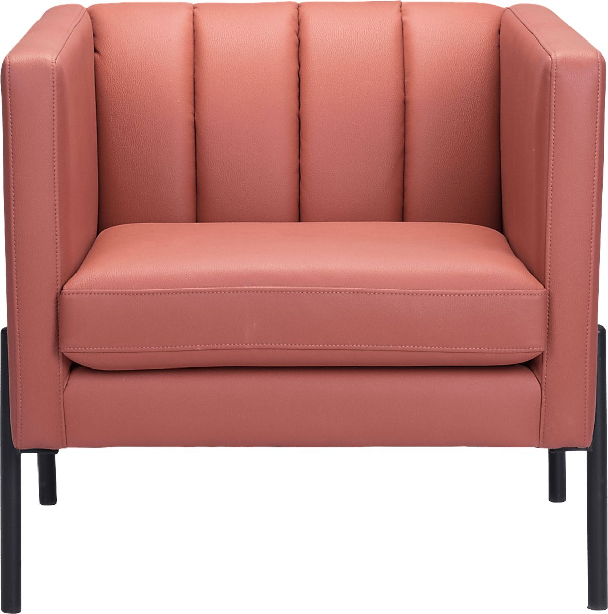Crowndon Rust Red Polyurethane Fabric Accent Chair | Rooms to Go