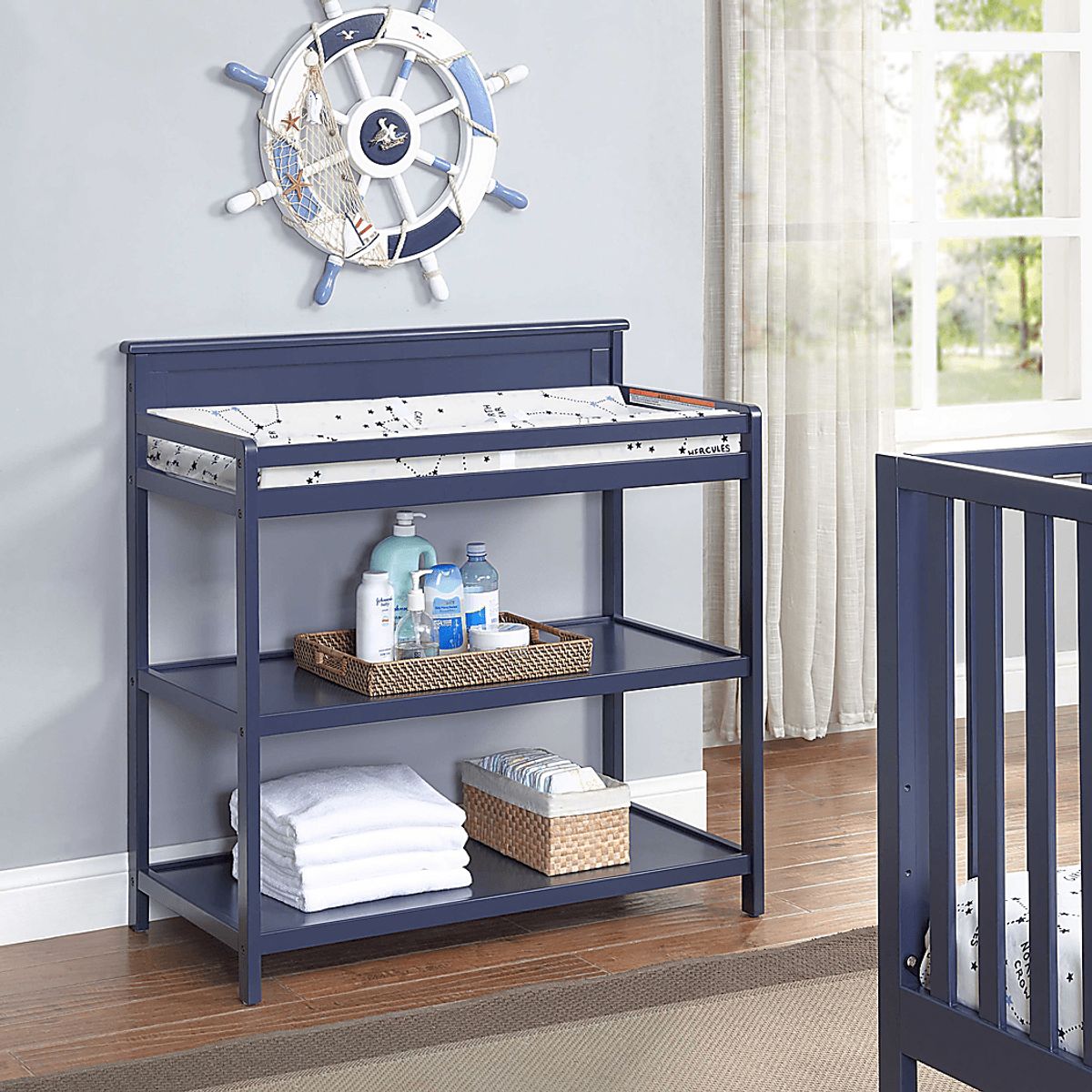 Crownspoint Blue Colors Changing Table | Rooms to Go