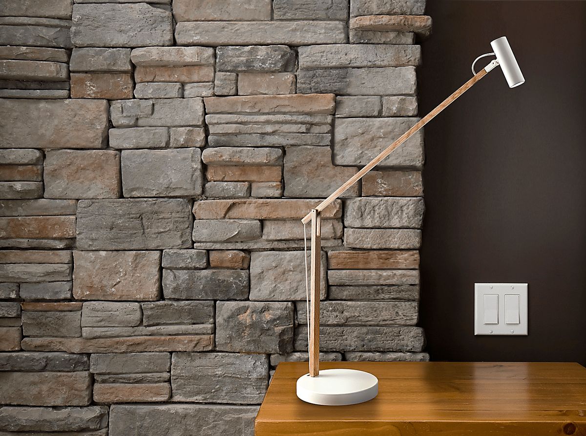Crowson Natural Beige,White Table Lamp | Rooms to Go