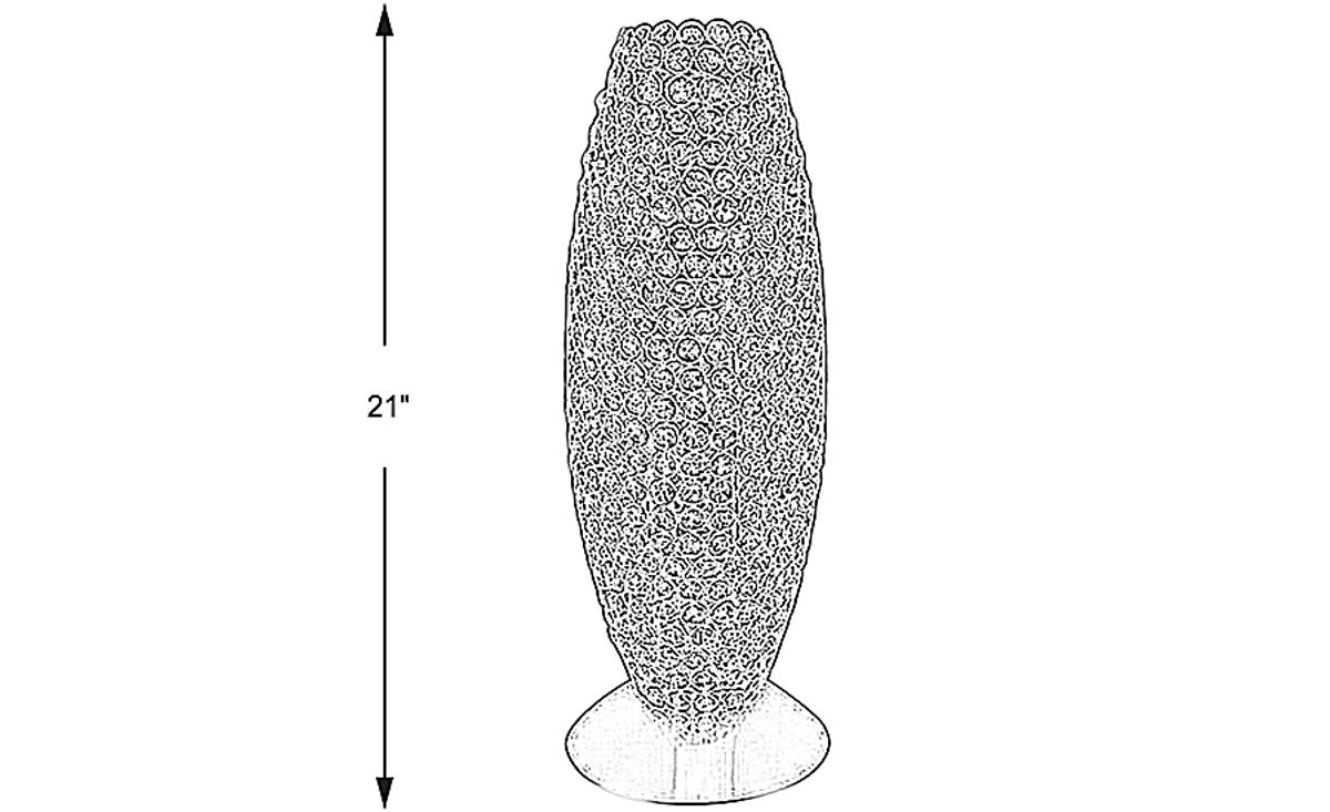Crystal Column Silver Gray Lamp | Rooms to Go