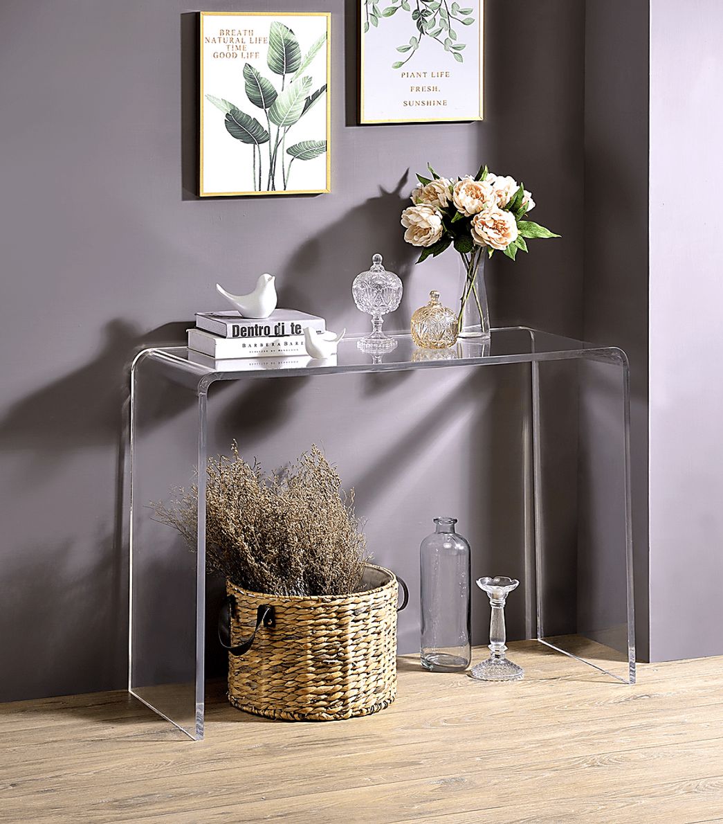 Crystalview Clear Sofa Table - Rooms To Go