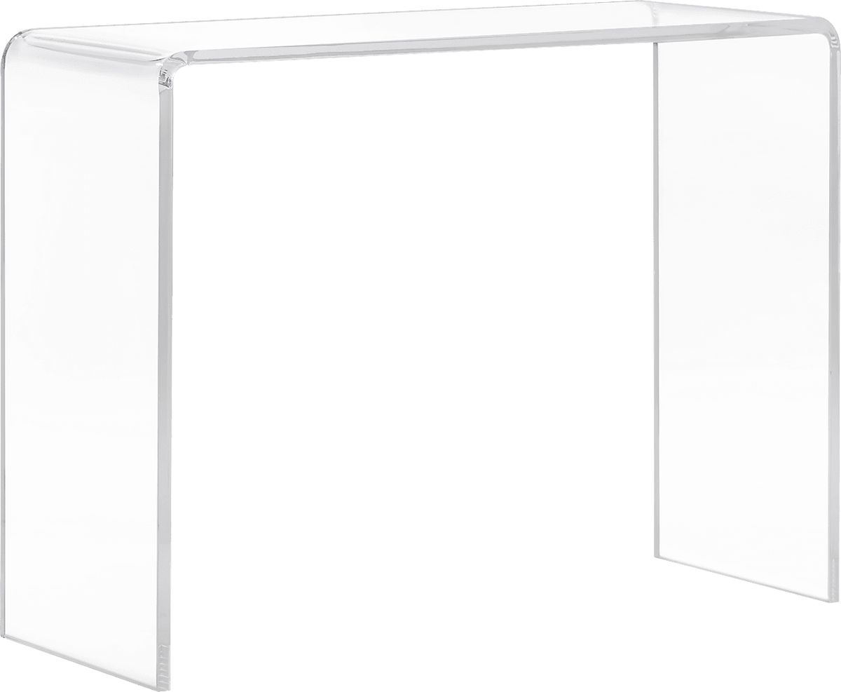 Crystalview Clear White Sofa Table | Rooms to Go