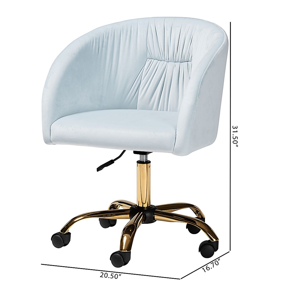 Cubbedge Blue Polyester Fabric Desk Chair | Rooms to Go