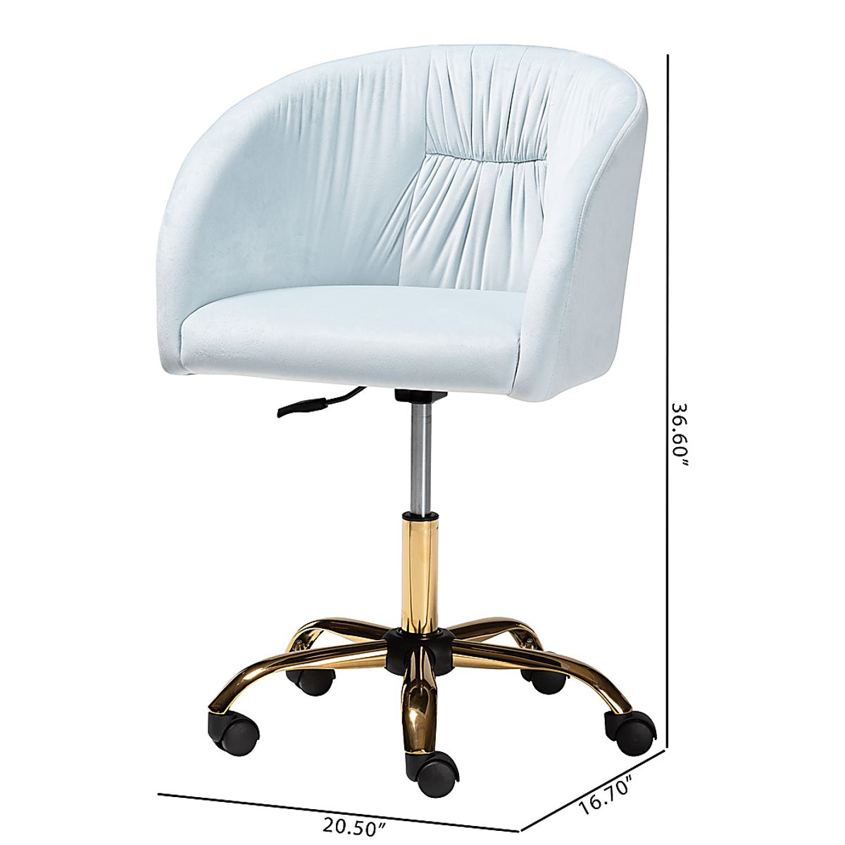 Cubbedge Blue Polyester Fabric Desk Chair | Rooms to Go