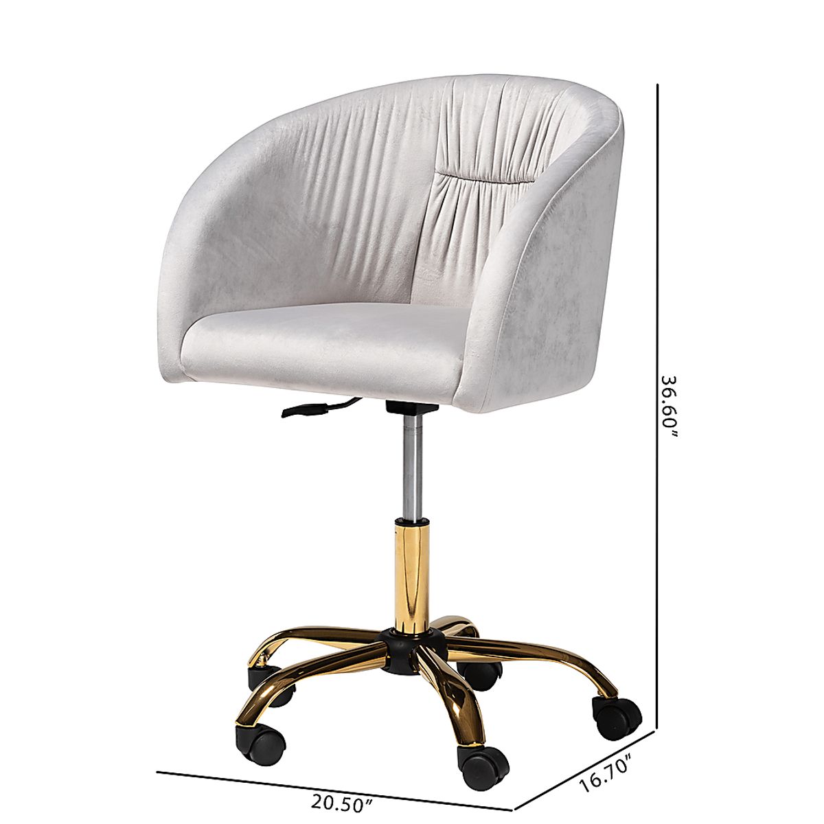 Cubbedge Gray Polyester Fabric Desk Chair | Rooms to Go