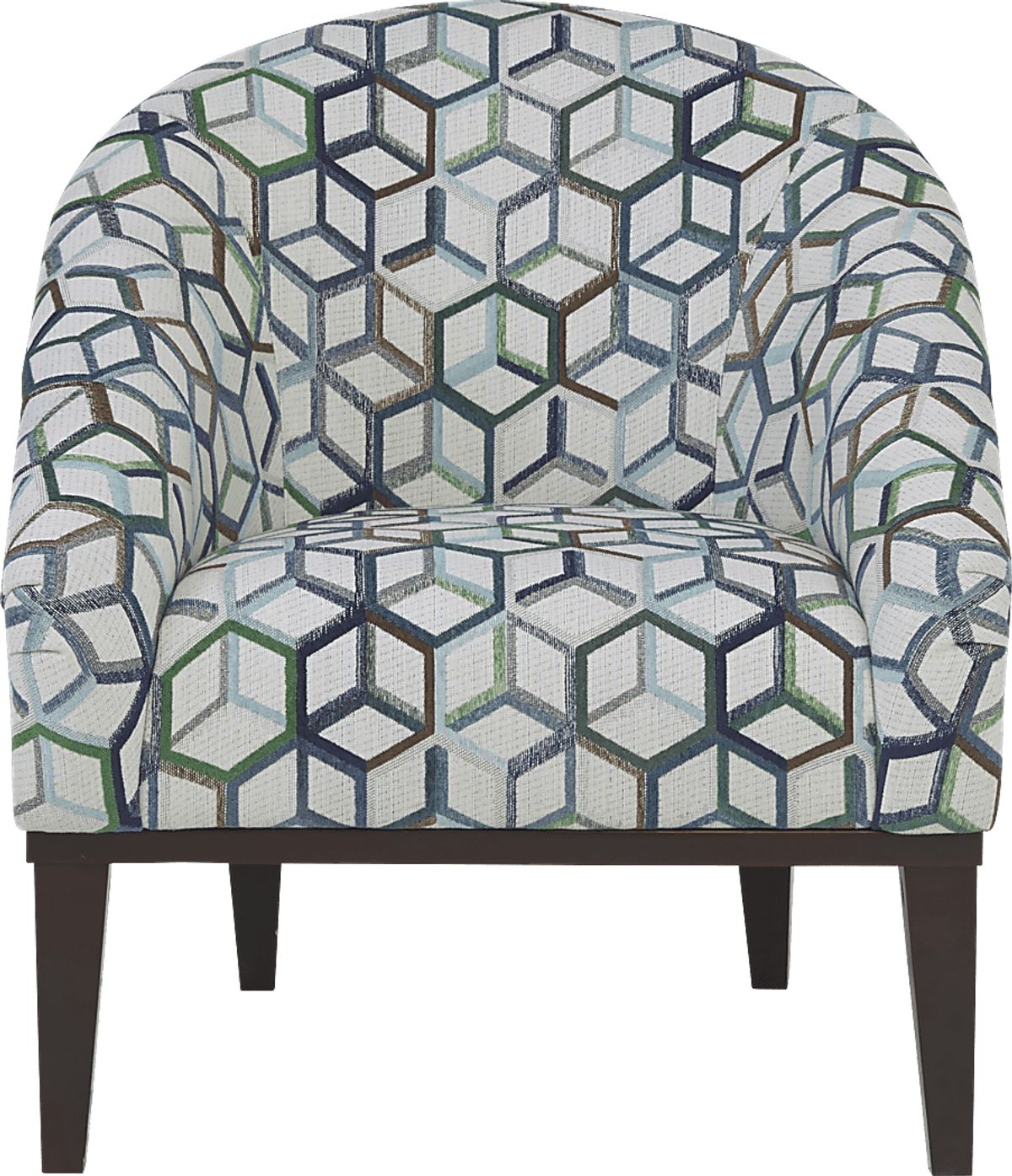 Cindy Crawford Cubism Emerald Green Polyester Fabric Accent Chair ...