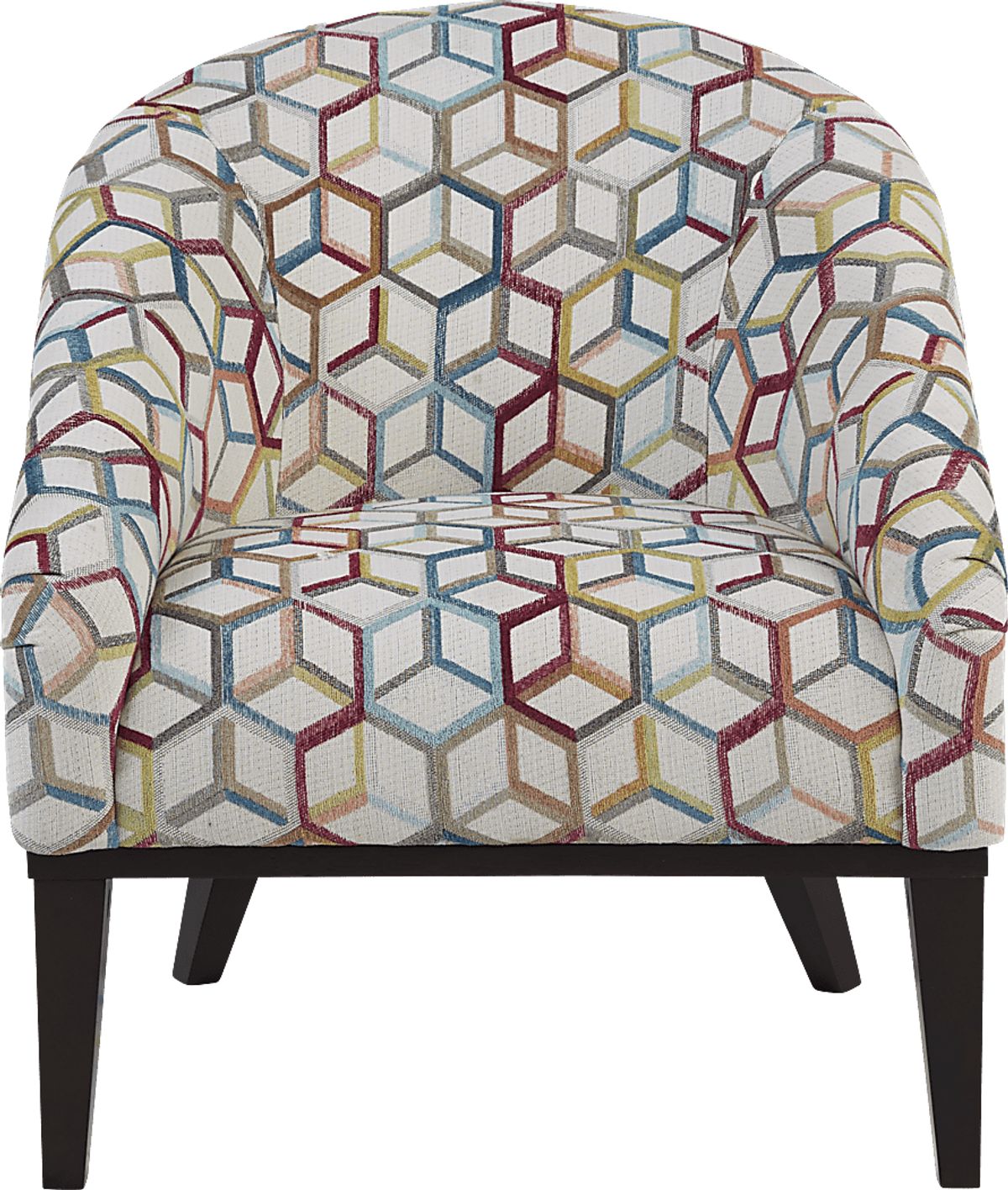 Cindy Crawford Cubism Fuchsia Fuschia Red Polyester Fabric Accent Chair ...