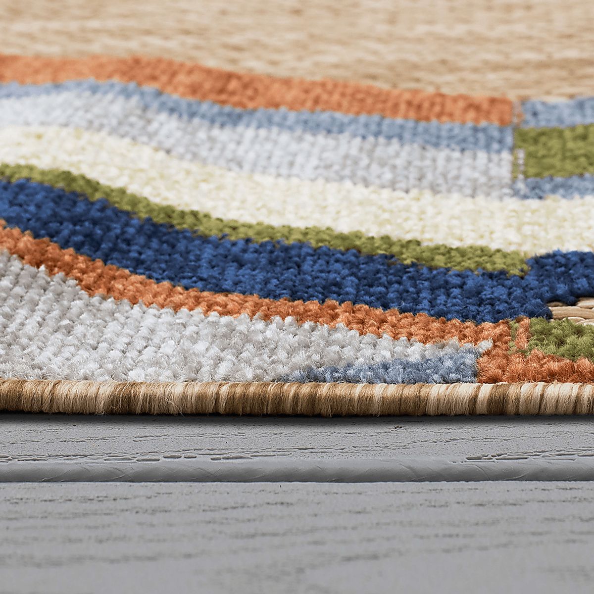 Cudsay Coast Beige,Blue,Rust Beige,Blue,Red Outdoor Rugs | Rooms to Go