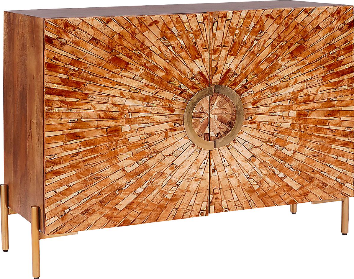 Cyrus Brown Dark Wood 2 Door Cabinet | Rooms to Go