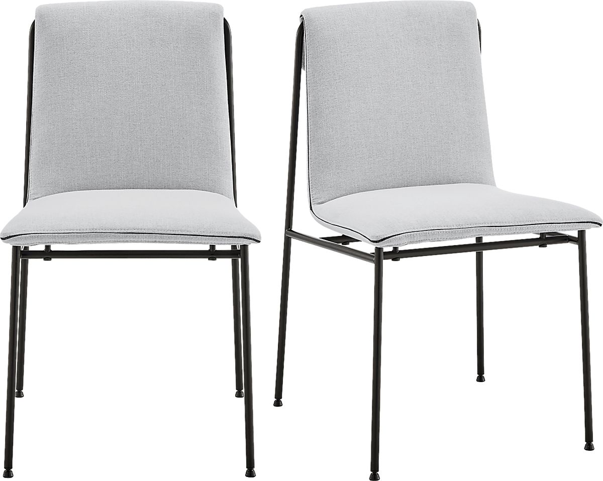 Dagnall Light Gray Polyester Fabric Dining Chair, Set Of 2 | Rooms to Go