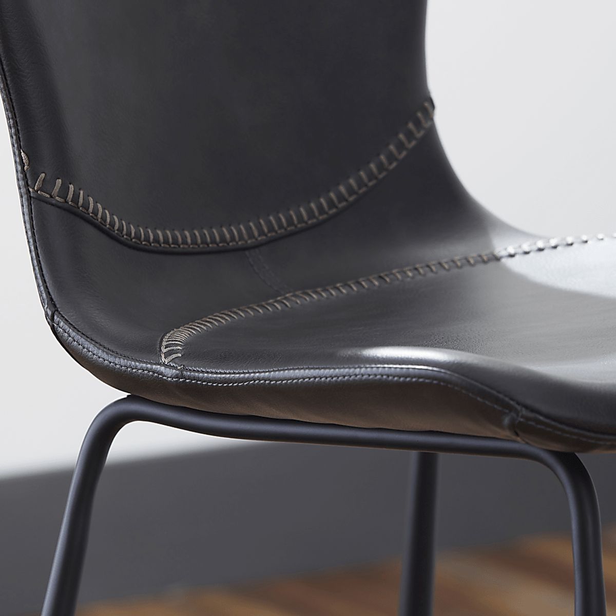 Daigle Dark Gray Leatherette Counter Stool, Set Of 2 | Rooms to Go