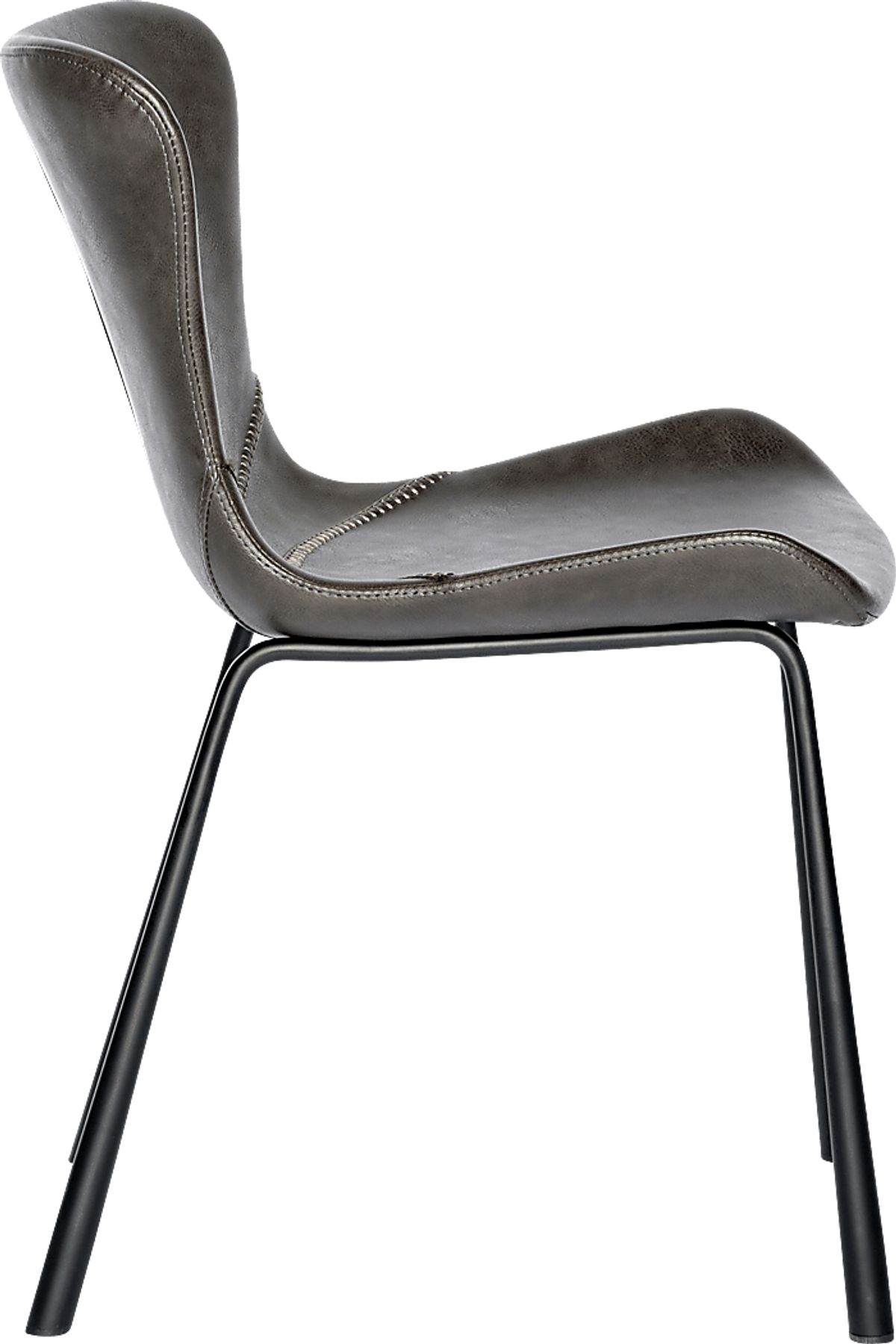 Daigle Dark Gray Leatherette Dining Chair, Set Of 2 | Rooms to Go