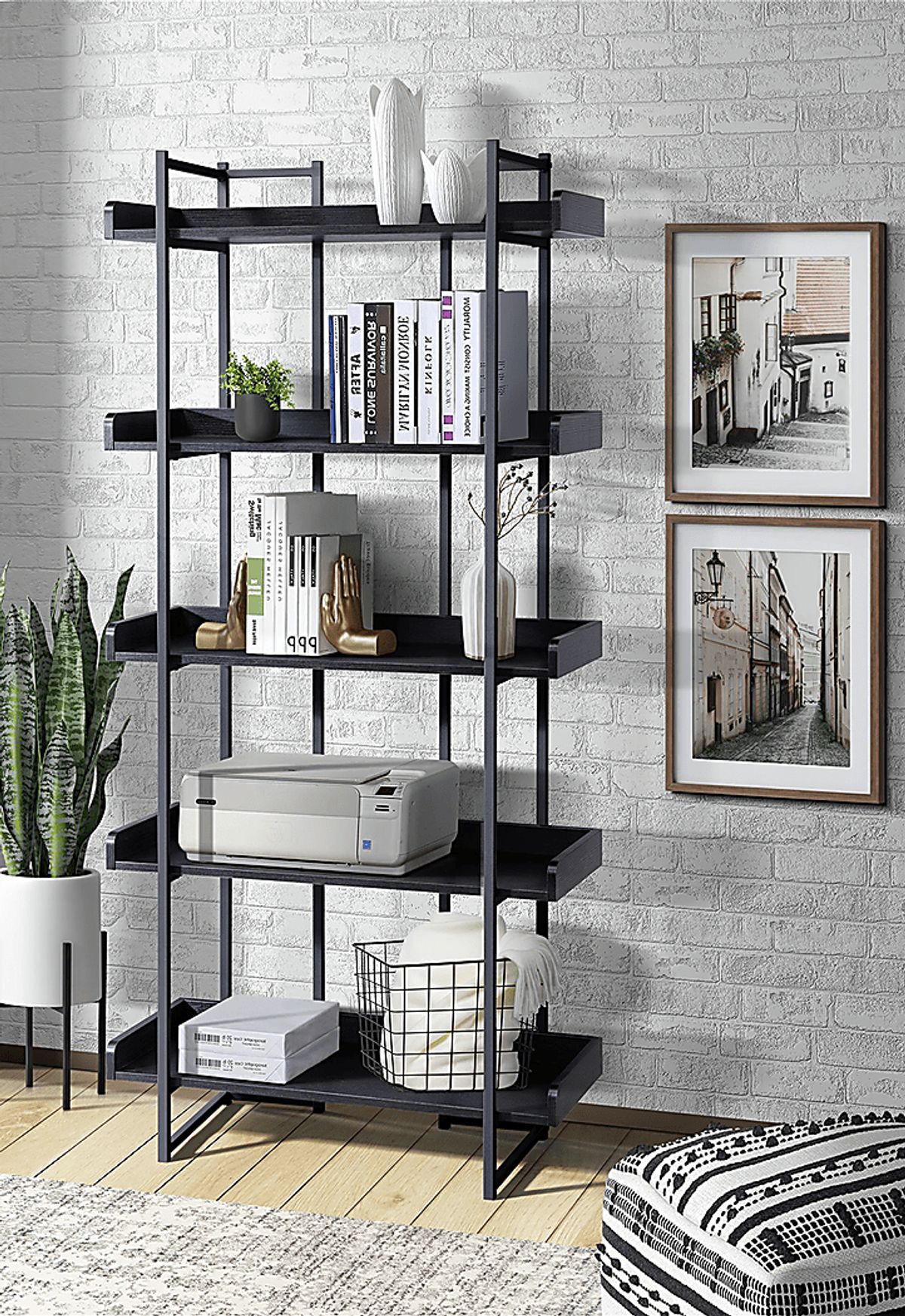 Dalisa Espresso Dark Wood Bookcase | Rooms to Go