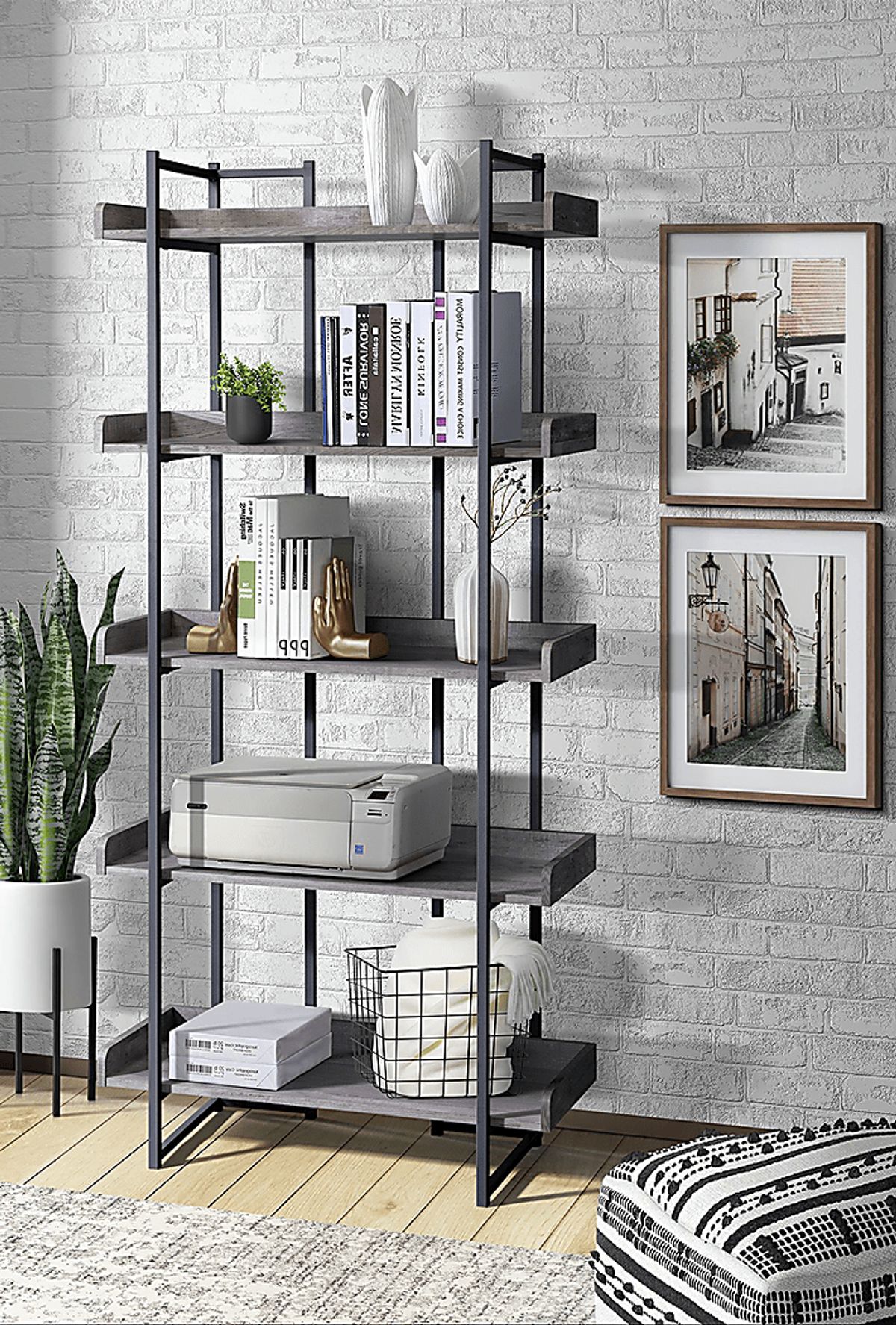Dalisa Gray Bookcase | Rooms to Go