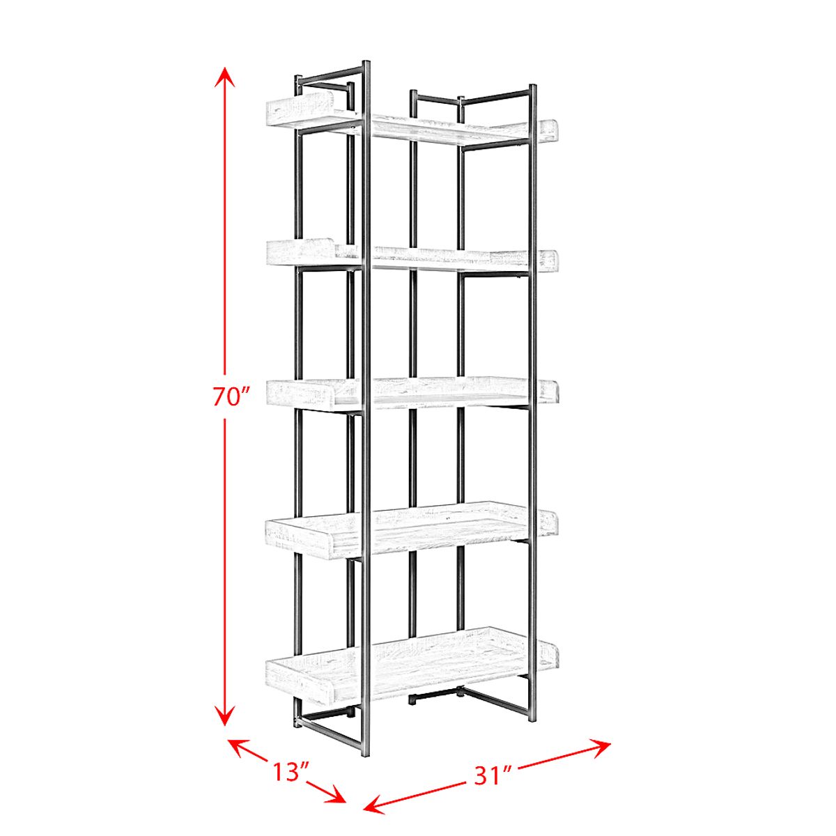 Dalisa Oak Dark Wood,Light Wood Bookcase | Rooms to Go