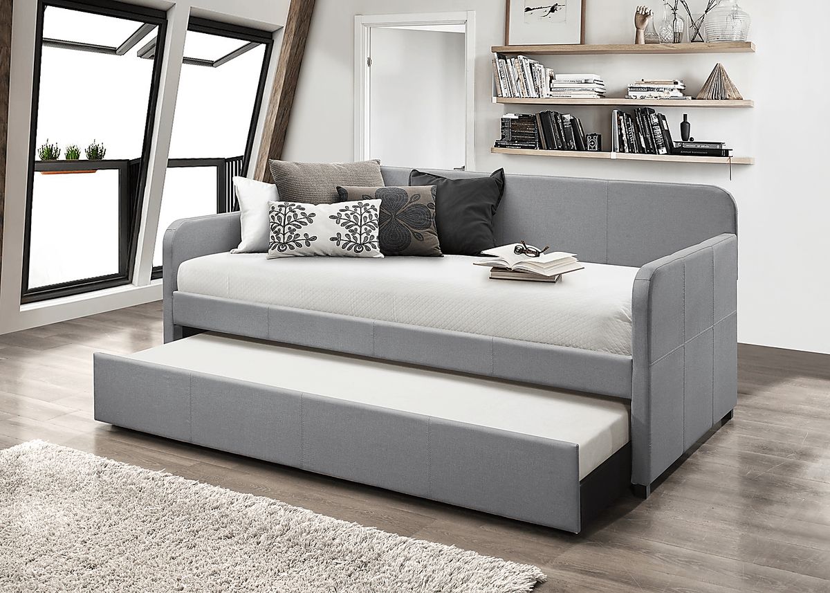 Dalkeith Gray Polyester Fabric Daybed | Rooms to Go