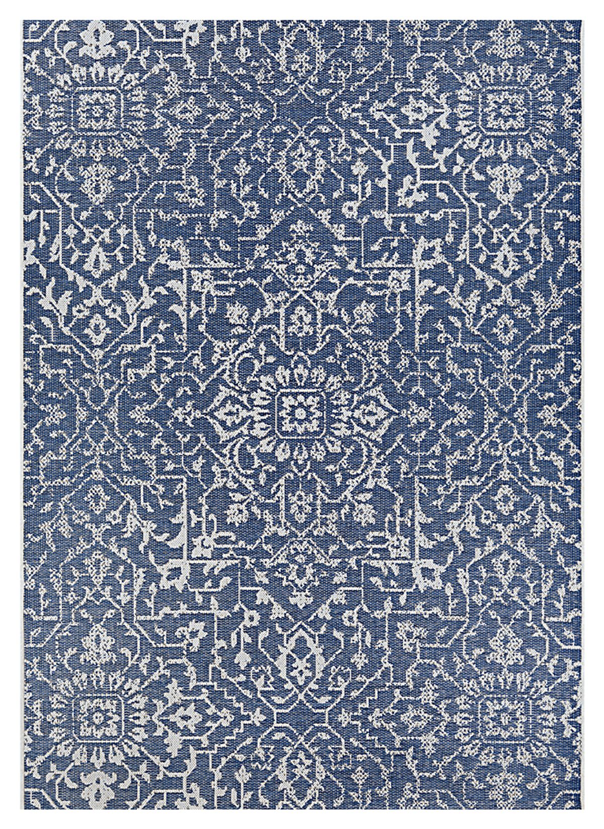 Dalmally Navy Blue Polypropylene Fabric Outdoor Rug | Rooms to Go