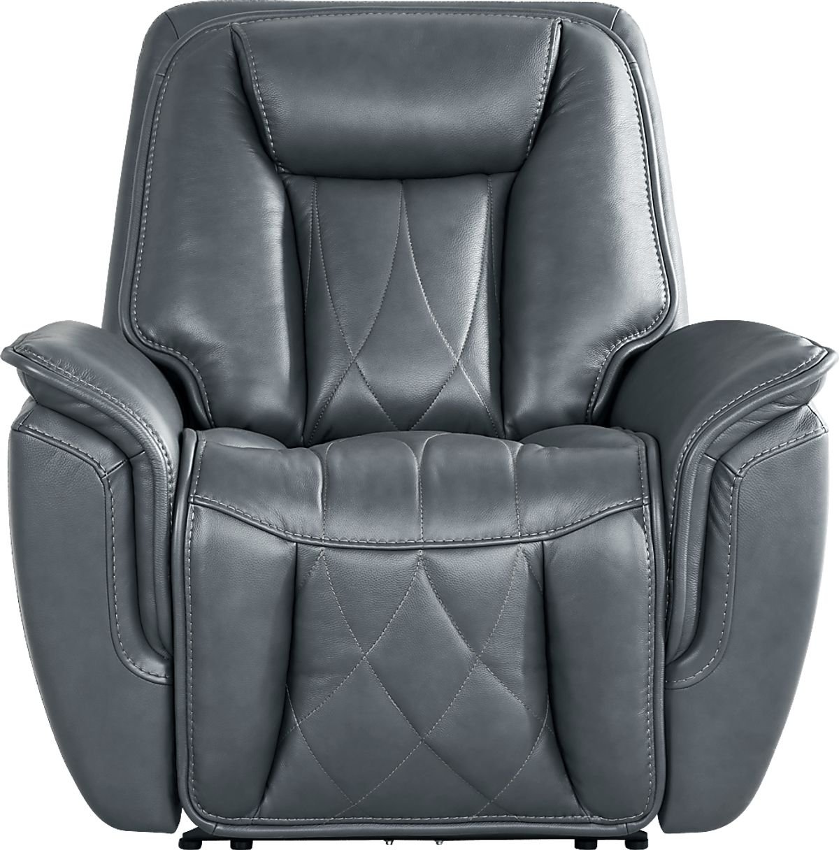 Dalton Blue Leather Triple Power Recliner | Rooms to Go