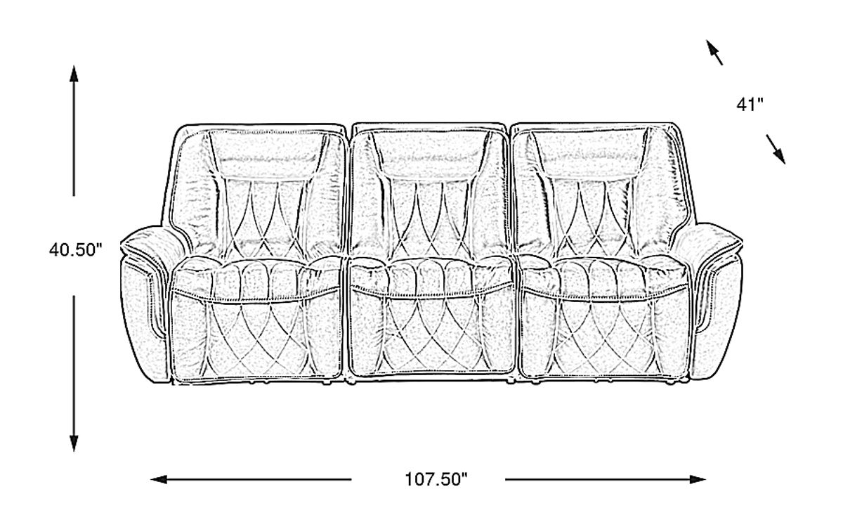 Dalton Brown Leather 3 Pc Triple Power Reclining Sectional | Rooms to Go