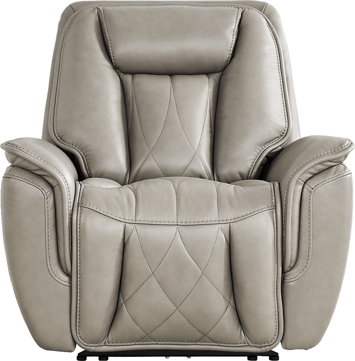Dalton Gray Leather Triple Power Recliner | Rooms to Go