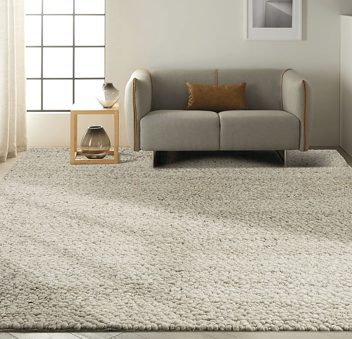 Rug Boutique Damaris Gray Wool Fabric | Rooms to Go