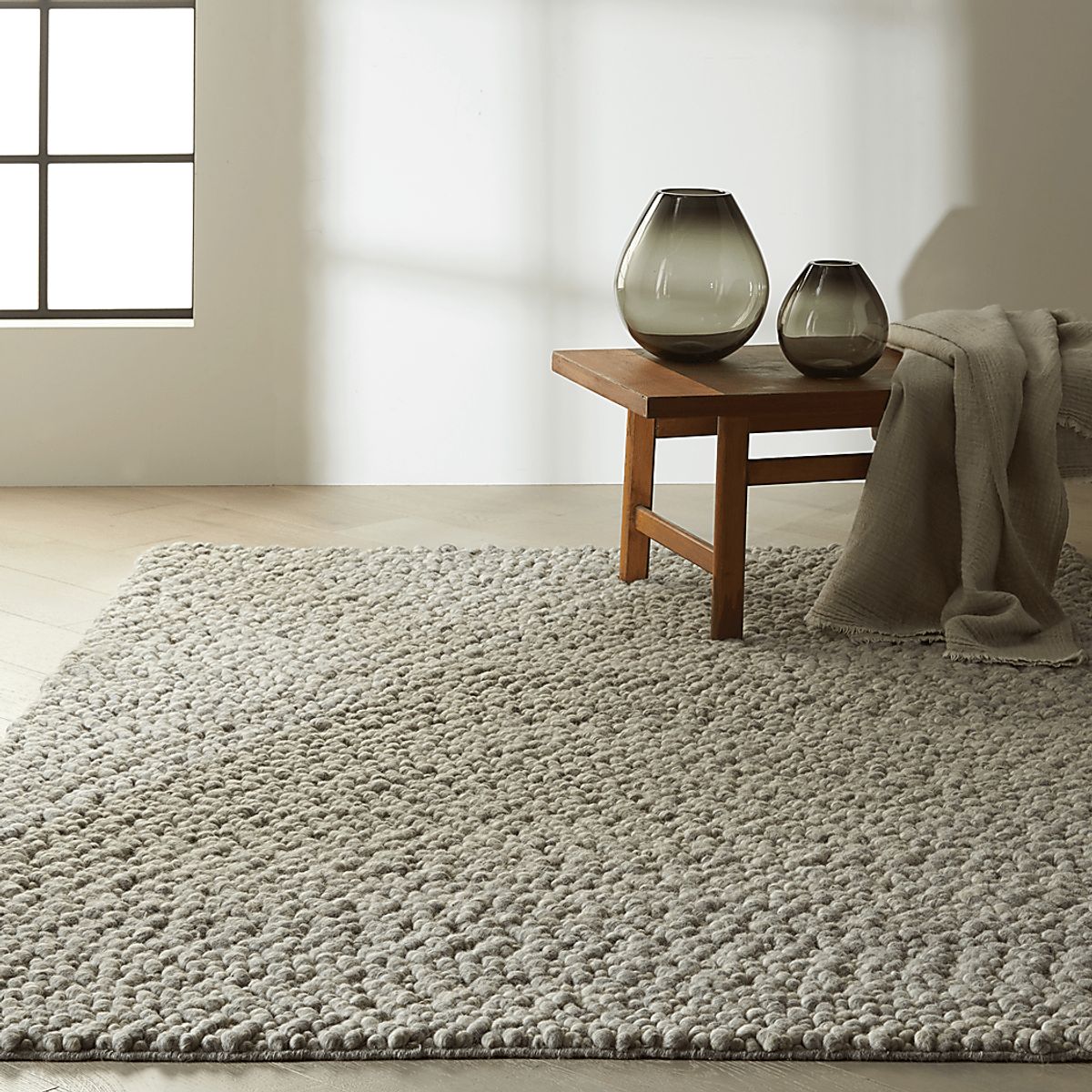 Rug Boutique Damaris Gray Wool Fabric | Rooms to Go