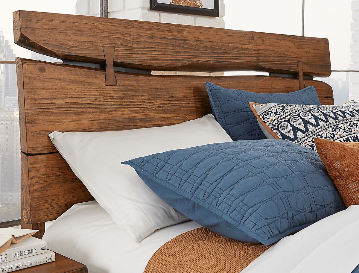 Dana Point Brown Dark Wood 3 Pc King Panel Bed | Rooms to Go