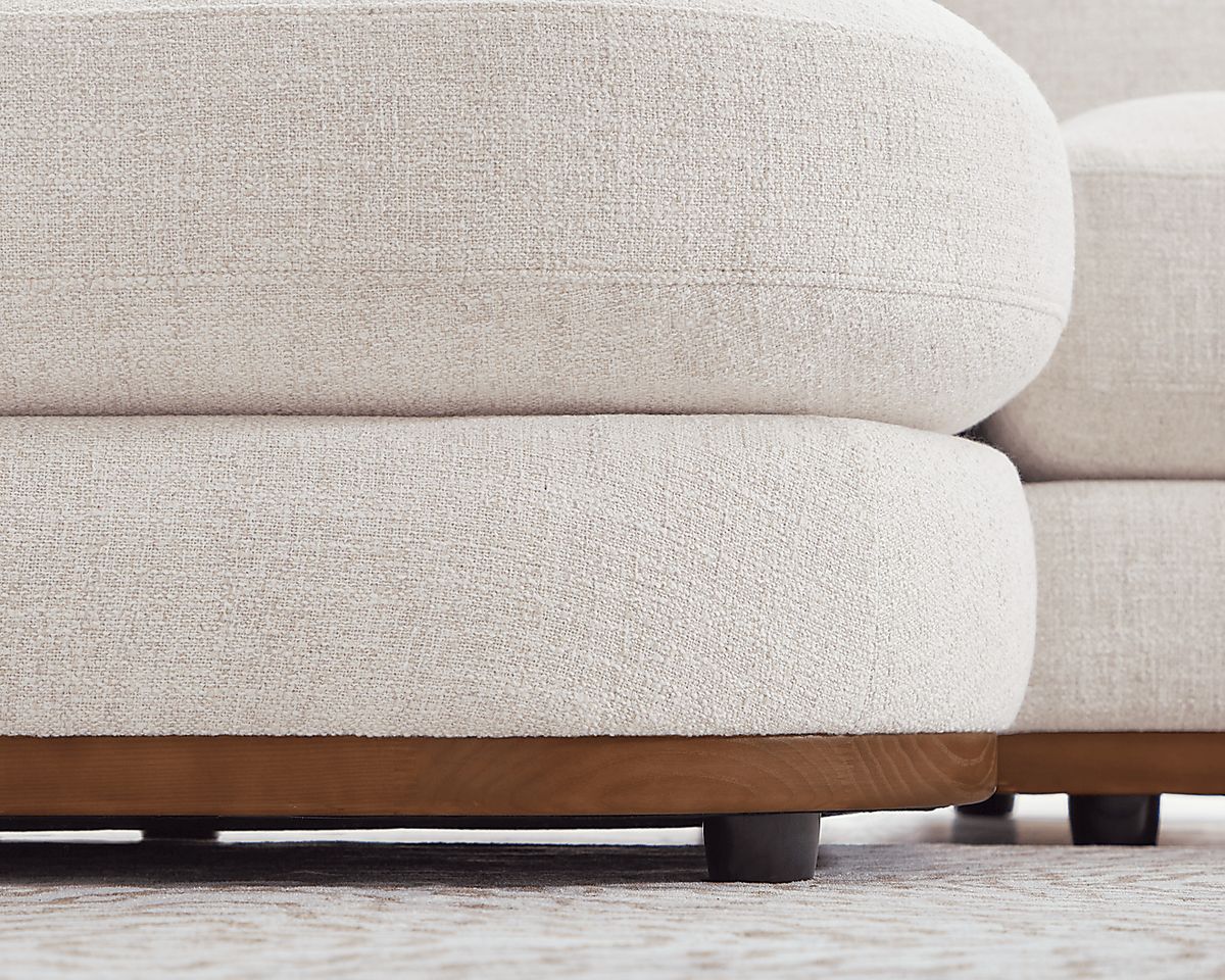 Danbury Lakes Wheat Beige Microfiber 2 Pc Left Arm Chaise Sectional ...