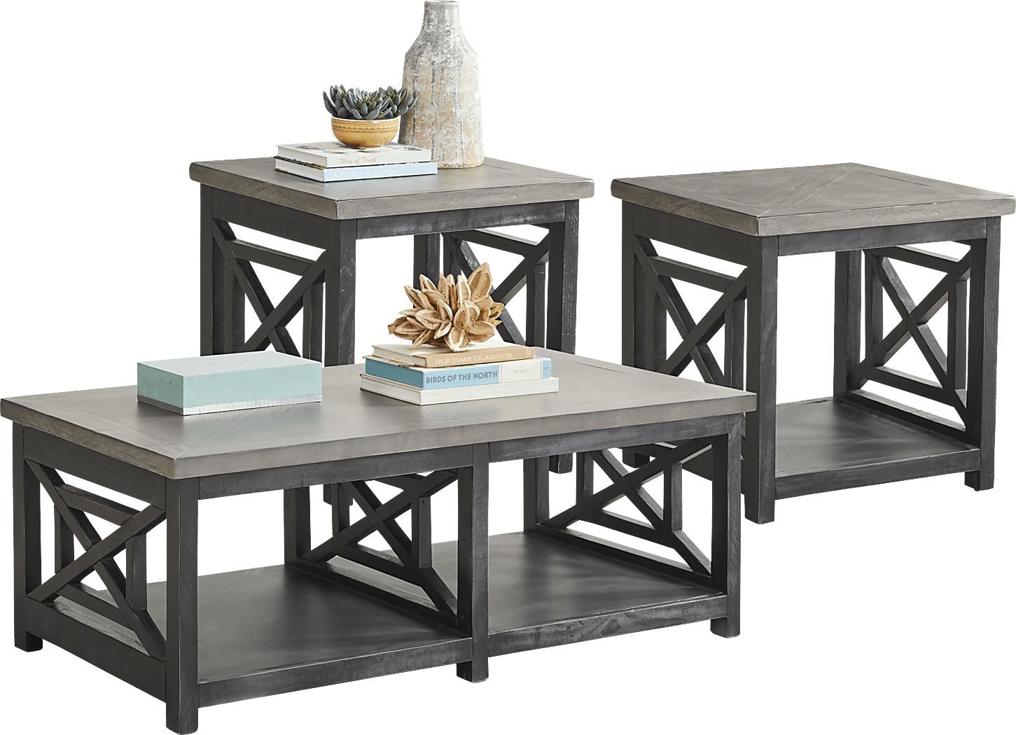 Danusa Black 3 Pc Table Set - Rooms To Go