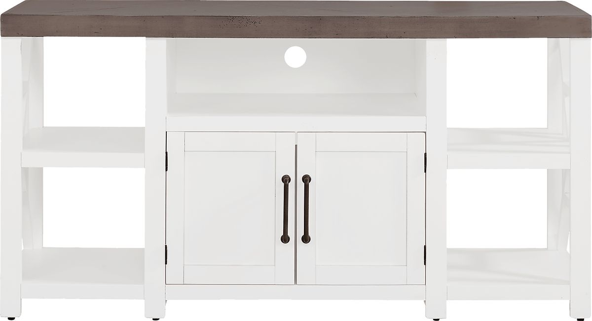 Danusa II White Colors,White 62 in. Console | Rooms to Go