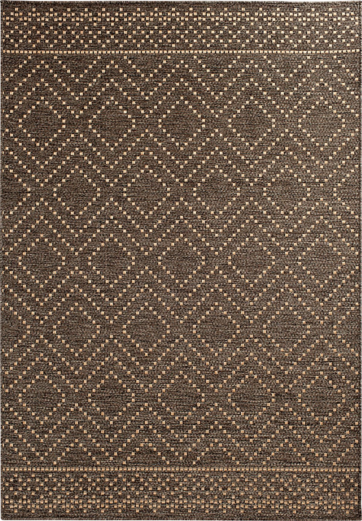 Danyal Brown Polypropylene Fabric Outdoor Rug | Rooms to Go