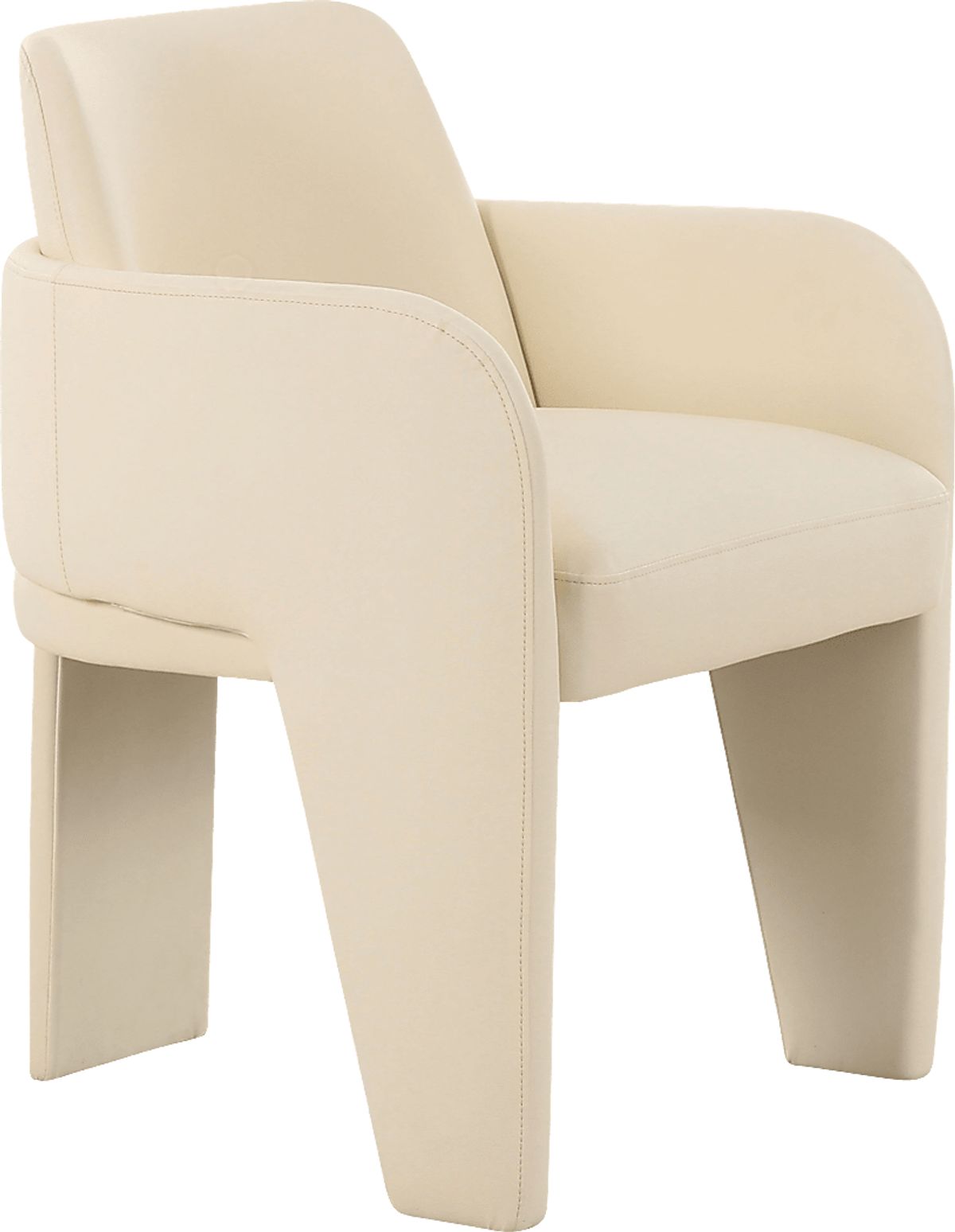 Daphia Cream Beige Polyurethane Fabric Arm Chair | Rooms to Go