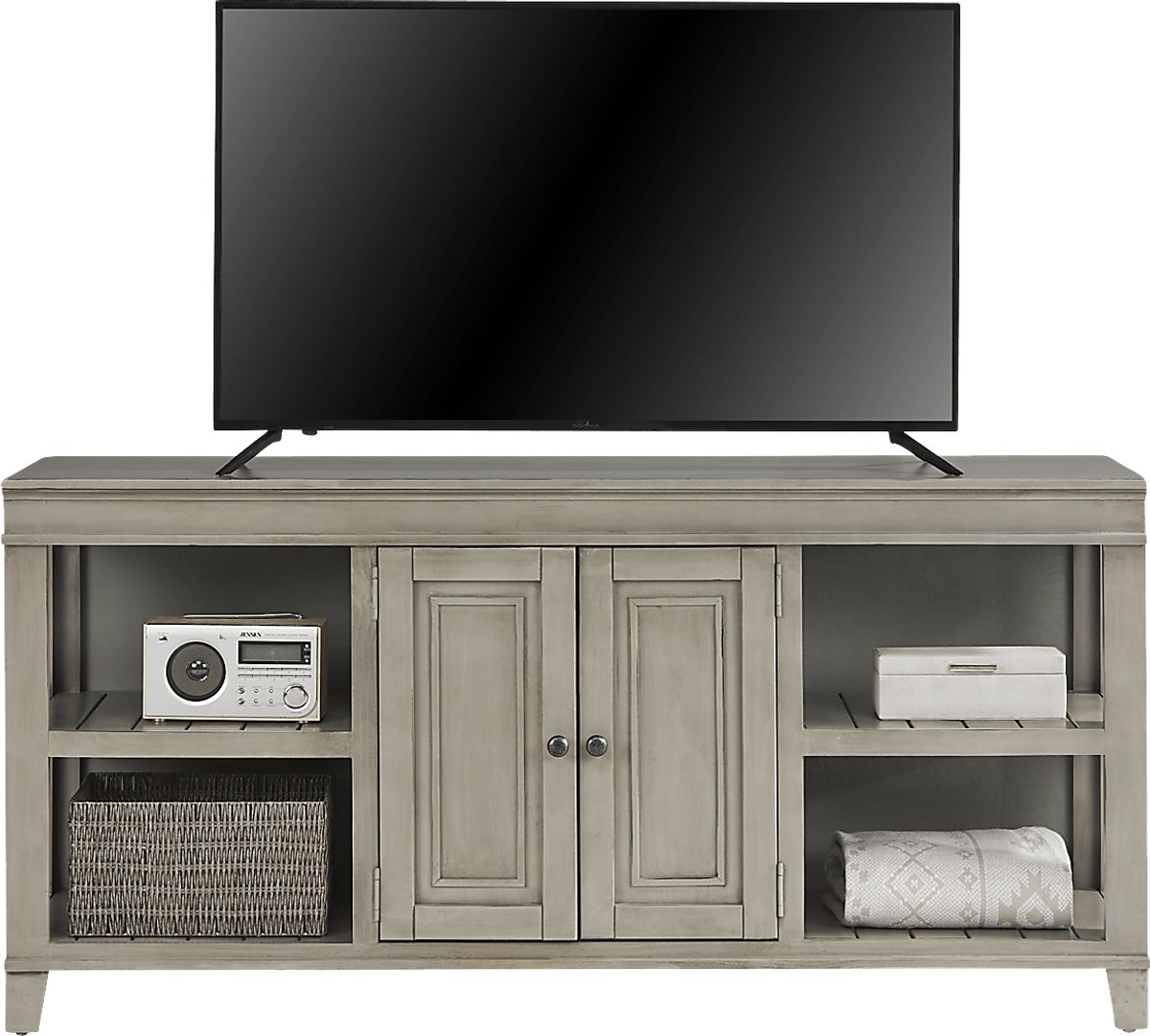 Darby Brook Light Gray Console | Rooms to Go