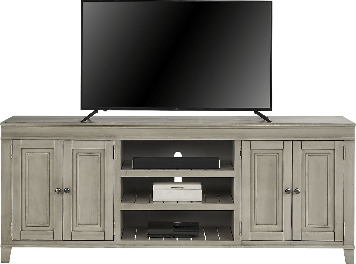 Darby Brook Light Gray 80 in. Console | Rooms to Go