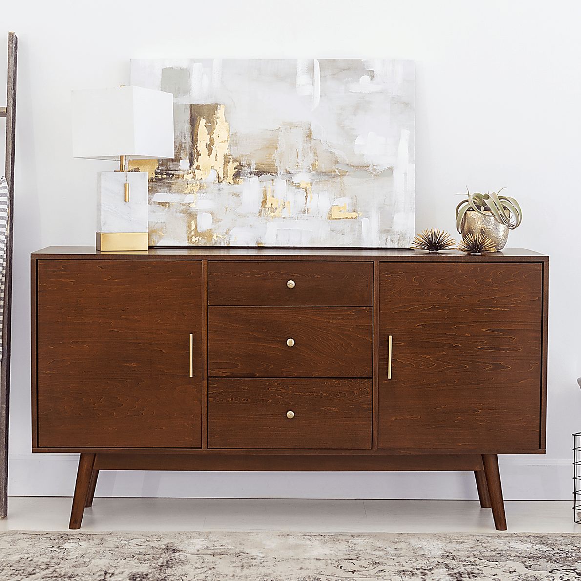 Darcy Walnut 60 in. Console - Rooms To Go