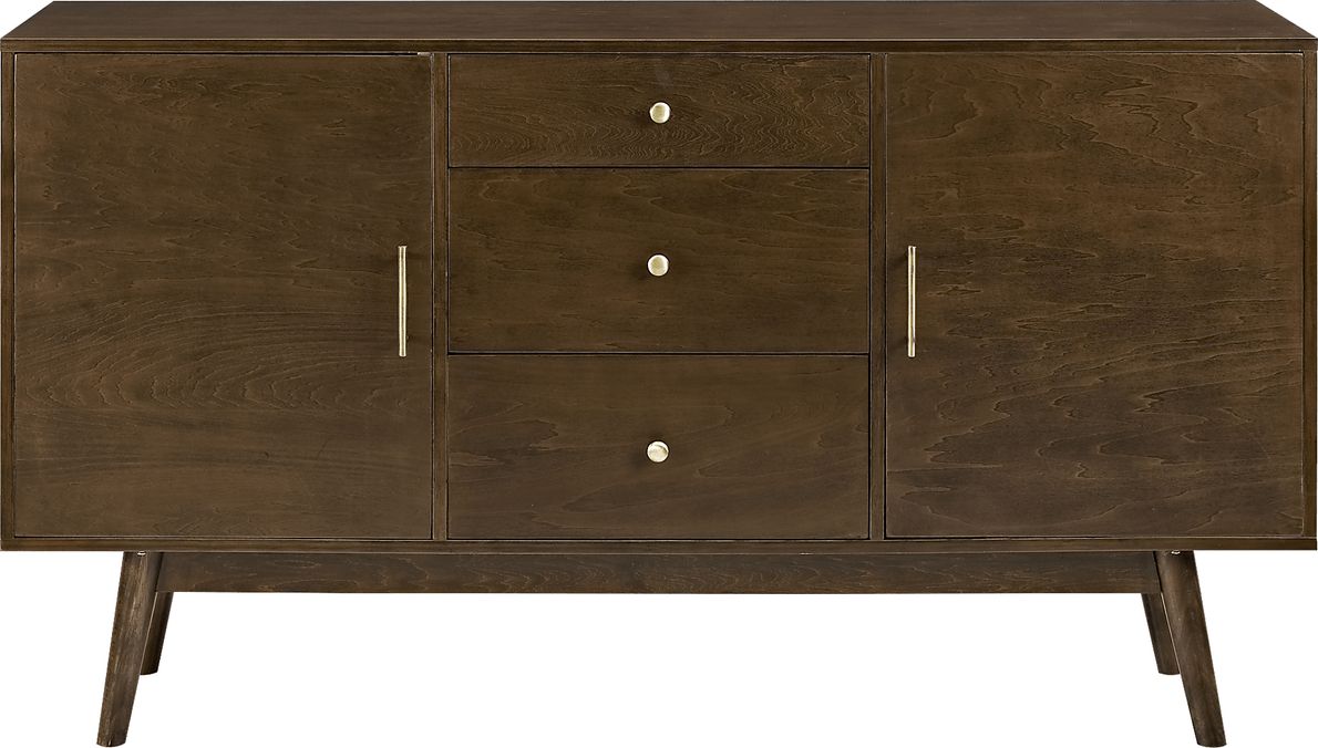 Darcy Walnut Dark Wood Console - Rooms To Go