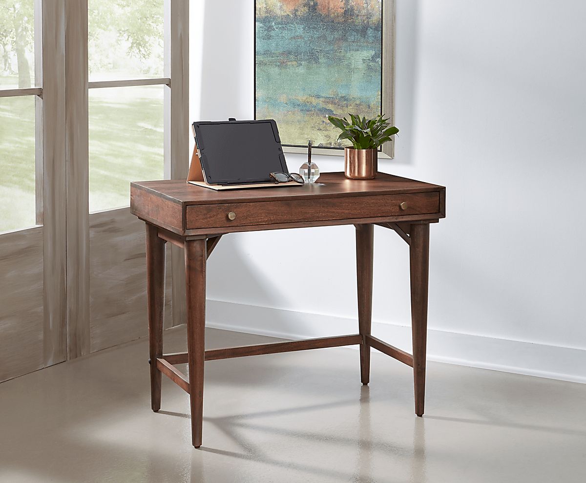 Darlinghurst Brown Dark Wood Desk | Rooms to Go