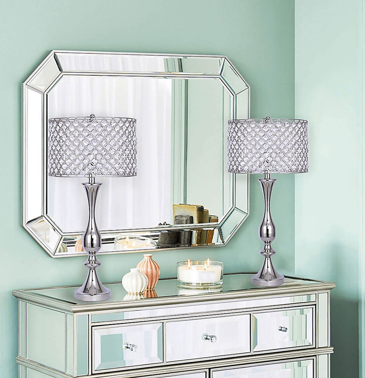 Darwin Circle Silver Gray Table Lamp | Rooms to Go