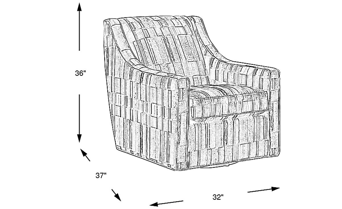 Dashell Multi Polyester Fabric Swivel Accent Chair | Rooms to Go