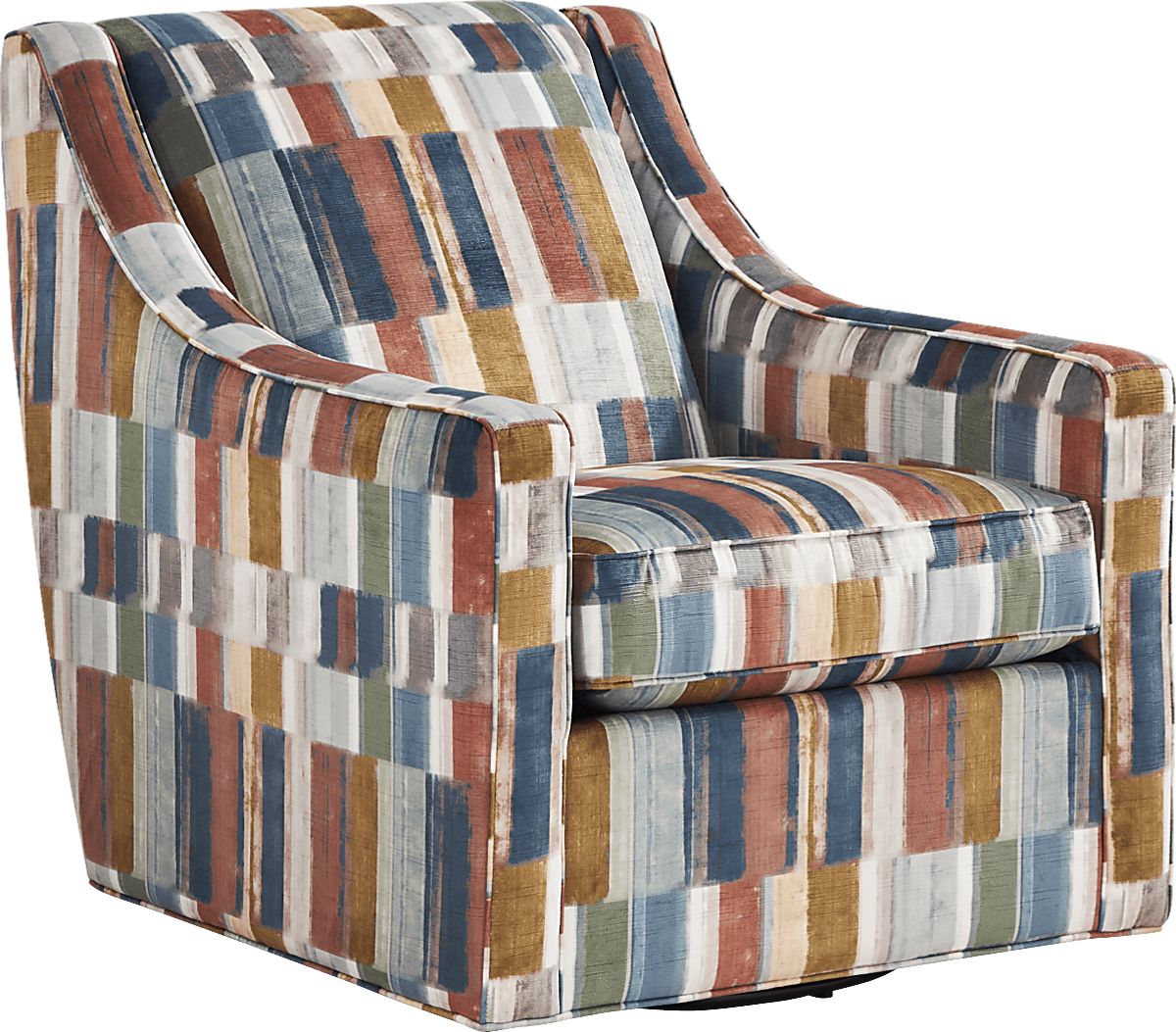 Dashell Multi Polyester Fabric Swivel Accent Chair | Rooms to Go