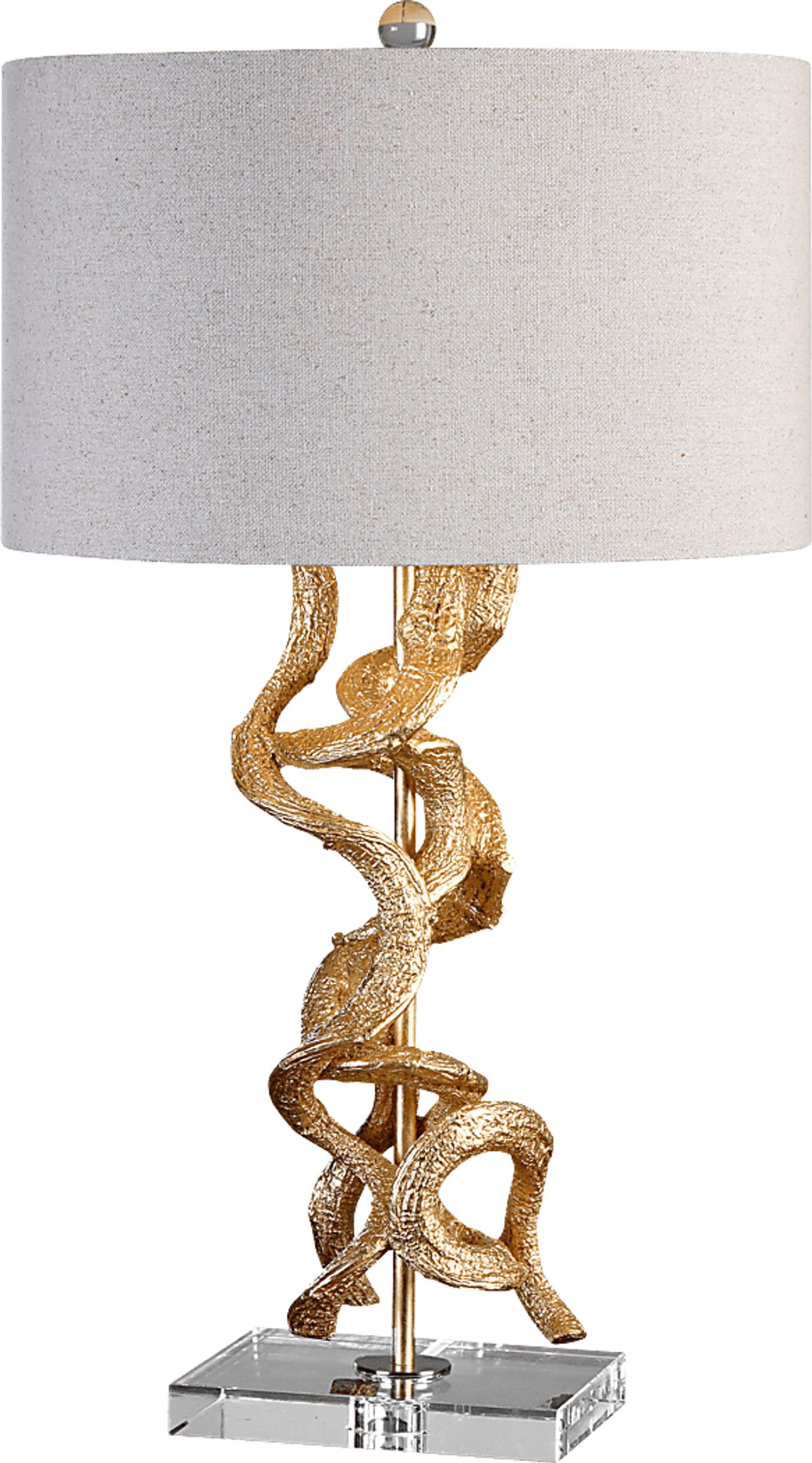 Davina Bend Gold Yellow Table Lamp | Rooms to Go