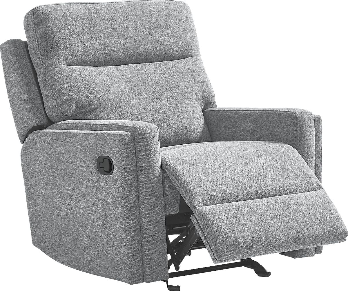 Davis Bay 3 Pc Gray Microfiber Non-Power Reclining Living Room Set With ...